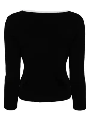 B+AB Round-neck Cropped Top - Black