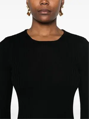 HERSKIND Ribbed Knit Crew Neck Pullover
