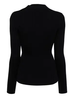 FORTE_FORTE Shoulder-button Ribbed Jumper
