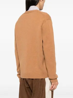 Maison Kitsuné Fox Head Intarsia Cardigan - Neutrals