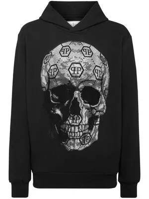 Philipp Plein Skull Embellished Hoodie