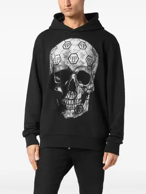 Philipp Plein Skull Embellished Hoodie