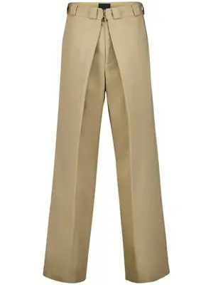 Givenchy Pleated Wide-leg Trousers - Neutrals