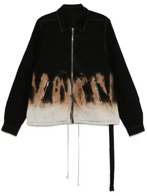 Rick Owens Tie-dye Denim Jacket - Black