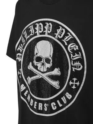 Philipp Plein Skull&bones-print Crystal-embellished T-shirt