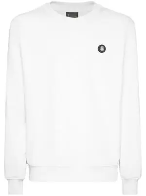 BILLIONAIRE Logo-plaque Sweatshirt - White