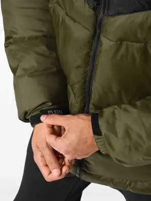 PLEIN SPORT Panelled Puffer Jacket - Green