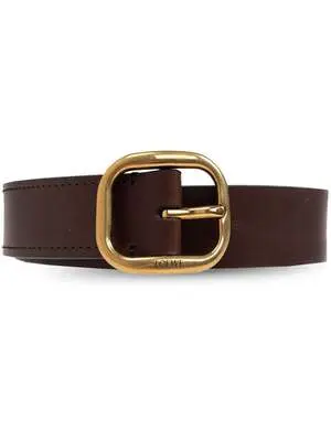 Loewe Rounded Leather Belt - Brown