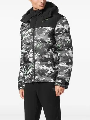 PLEIN SPORT Pixel Puffer Jacket