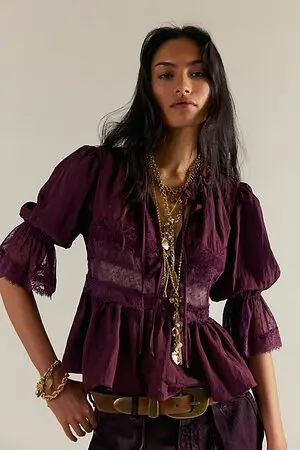 Free People Free People Forever Young Bed Jacket Precious Wine