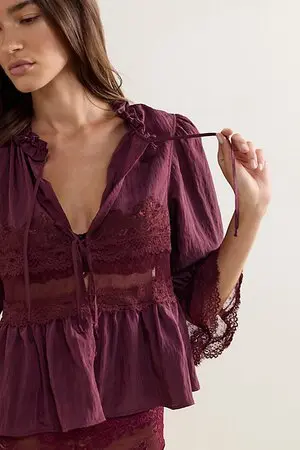 Free People Free People Forever Young Bed Jacket Shiraz