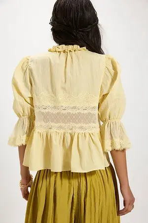 Free People Forever Young Bed Jacket - Vanilla Custard