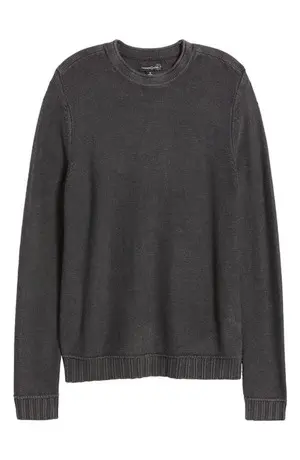 Treasure & Bond Reverse Jersey Roll Neck Sweater - Black Caviar