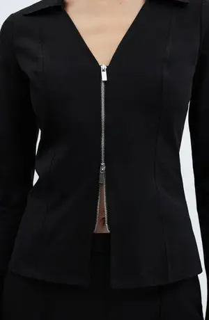 Mango Trim Zip-up Jacket