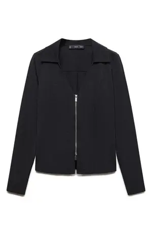 Mango Trim Zip-up Jacket