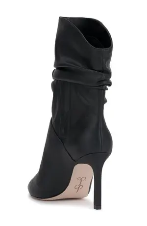 Jessica Simpson Elisti Pointed Toe Slouch Bootie - Black Leather