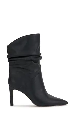 Jessica Simpson Elisti Pointed Toe Slouch Bootie - Black Leather