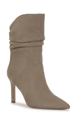 Jessica Simpson Elisti Pointed Toe Slouch Bootie - Light Grey
