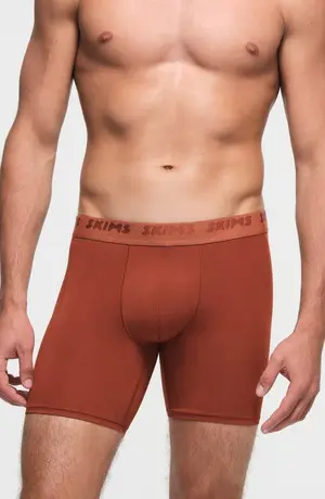 SKIMS 5-inch Stretch Modal Boxer Briefs Rust