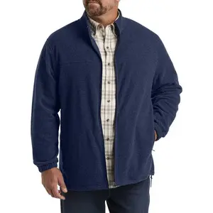 HARBOR BAY BY DXL Big & Tall Full-zip Polar Fleece Jacket - Navy
