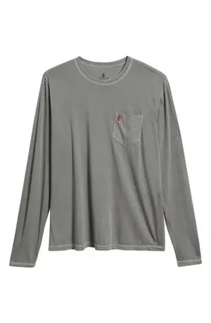 Johnnie-o Brennan 2.0 Long Sleeve Pocket T-shirt - Washed Black
