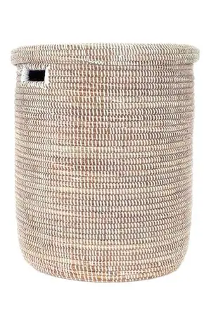 MBARE Flat Lid Storage Basket Monochrome Storage - Brown And White
