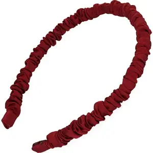 L. Erickson L. Erickson Sina Ruched Headband Red