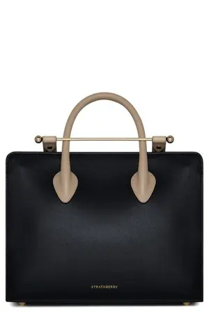 Strathberry Midi Colorblock Leather Tote