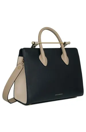 Strathberry Midi Colorblock Leather Tote