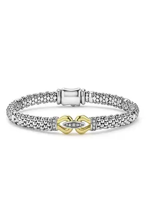 Lagos Derby Diamond Rope Bracelet - Two-tone
