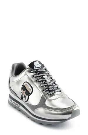 Karl Lagerfeld Paris Meade Metallic Sneakers