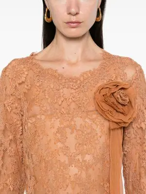 Ermanno Scervino Floral-lace Midi Dress