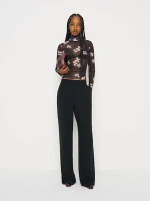 REFORMATION Nell Knit Top - Black