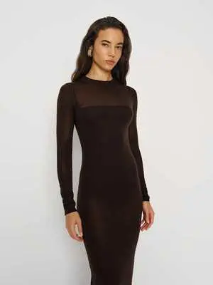 REFORMATION Eva Regenerative Merino Sheer Sweater Dress