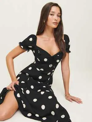 REFORMATION Shyla Midi Dress - Black