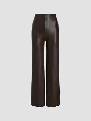 Commando Faux-leather Wide-leg Pants - Espresso