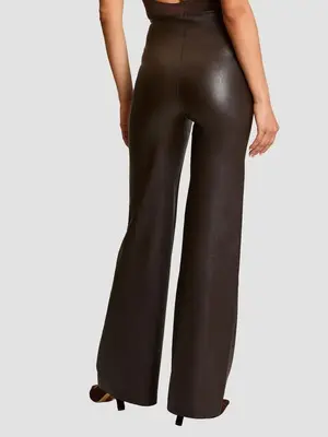 Commando Faux-leather Wide-leg Pants - Espresso
