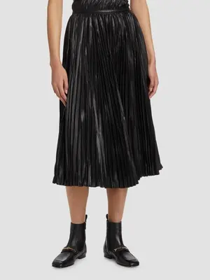 Proenza Schouler White Label Rosalyn Faux Leather Midi-skirt - Black