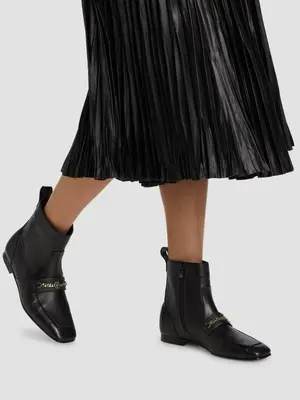 Proenza Schouler White Label Rosalyn Faux Leather Midi-skirt - Black