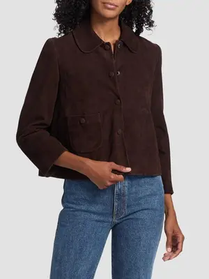 Ba&sh Milos Leather Jacket - Chocolate