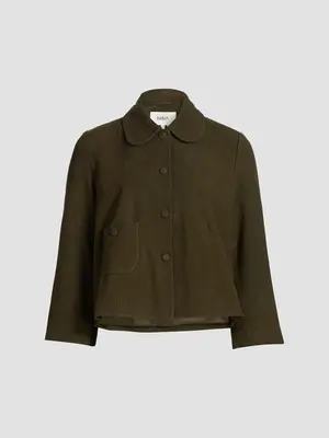 Ba&sh Milos Leather Jacket - Khaki