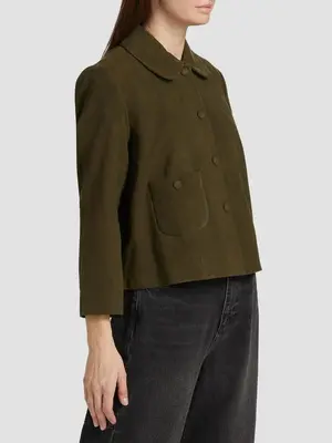 Ba&sh Milos Leather Jacket - Khaki