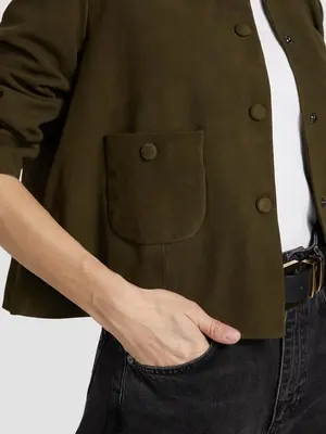Ba&sh Milos Leather Jacket - Khaki