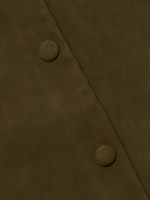 Ba&sh Milos Leather Jacket - Khaki