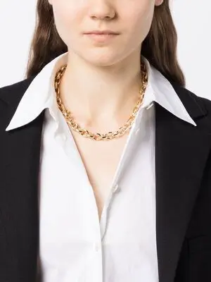 LAURA LOMBARDI Plated Portrait Chunky Chain Necklace