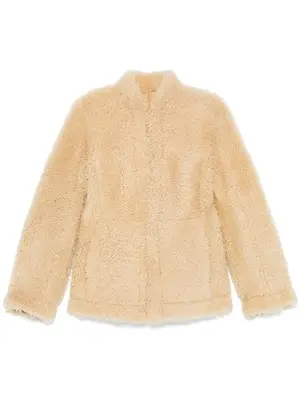 TOTEME Cinched Shearling Jacket - Neutrals