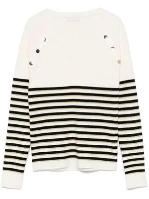 Liu Jo Striped Sweater - White