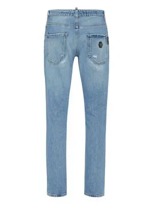 Philipp Plein Distressed Skinny Jeans - Blue