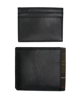 Barbour Leather Tartan Wallet And Cardholder Set
