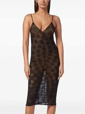 Philipp Plein Monogram Tulle Dress